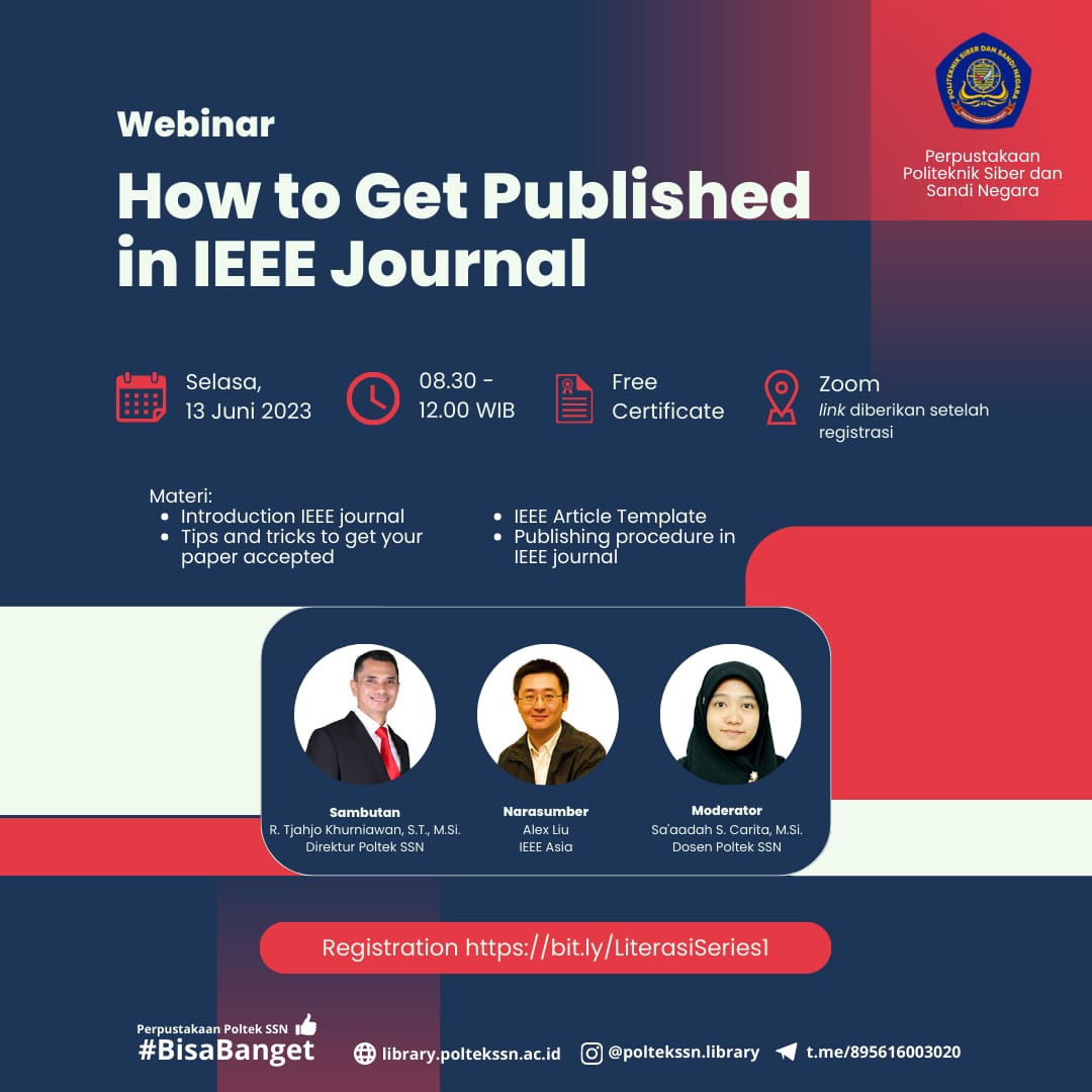 Webinar “How to Get Published in IEEE Journal” - Politeknik Siber dan ...